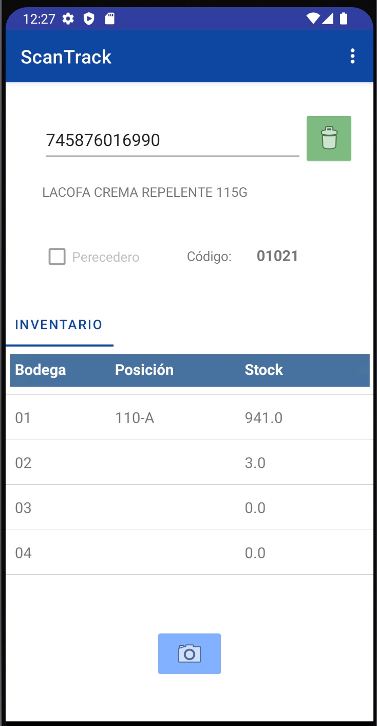 App scanning inventario - Juan A. Zúñigac C.